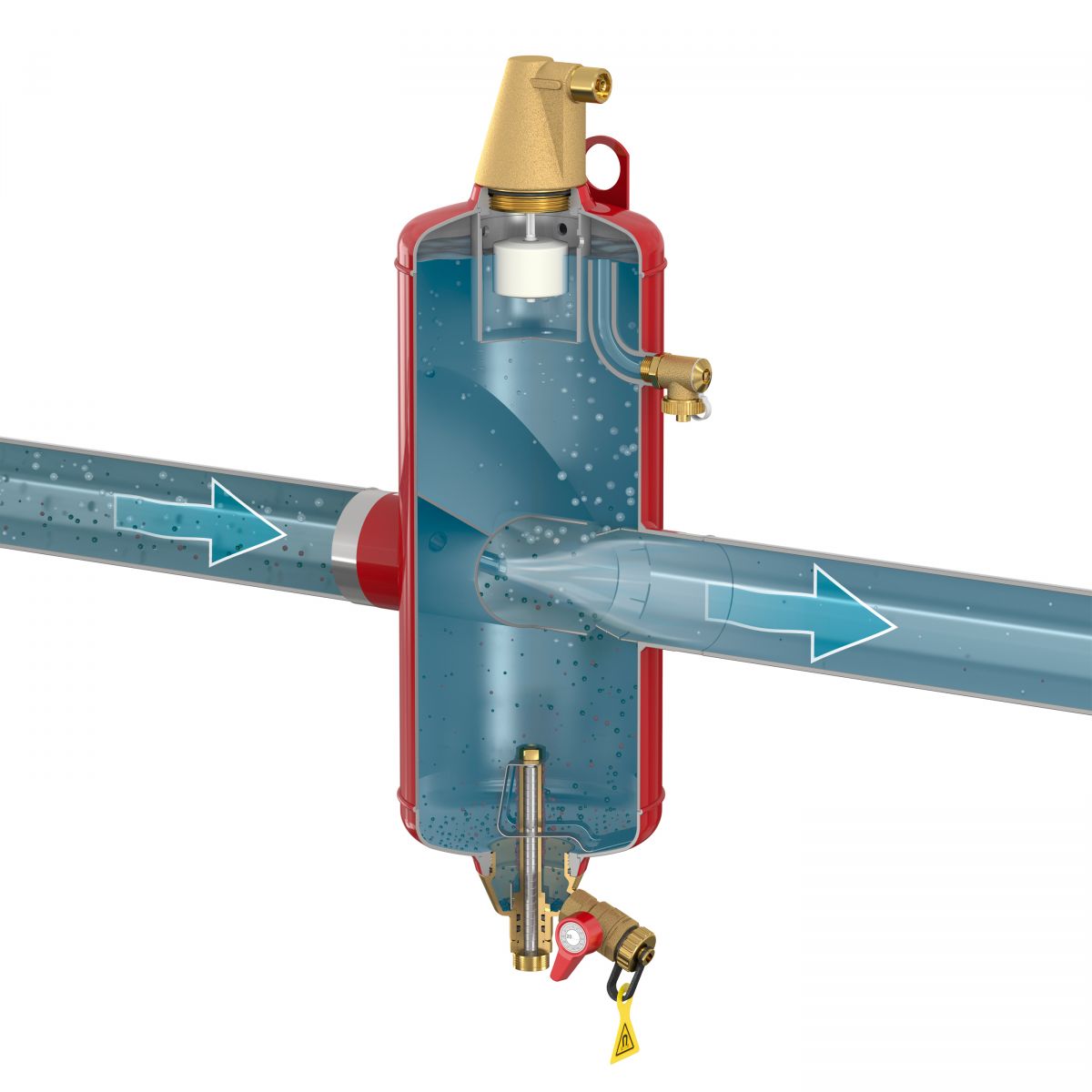 Odlučovač vzduchu a nečistôt s magnetom Flamco Flamcovent Clean Smart ...